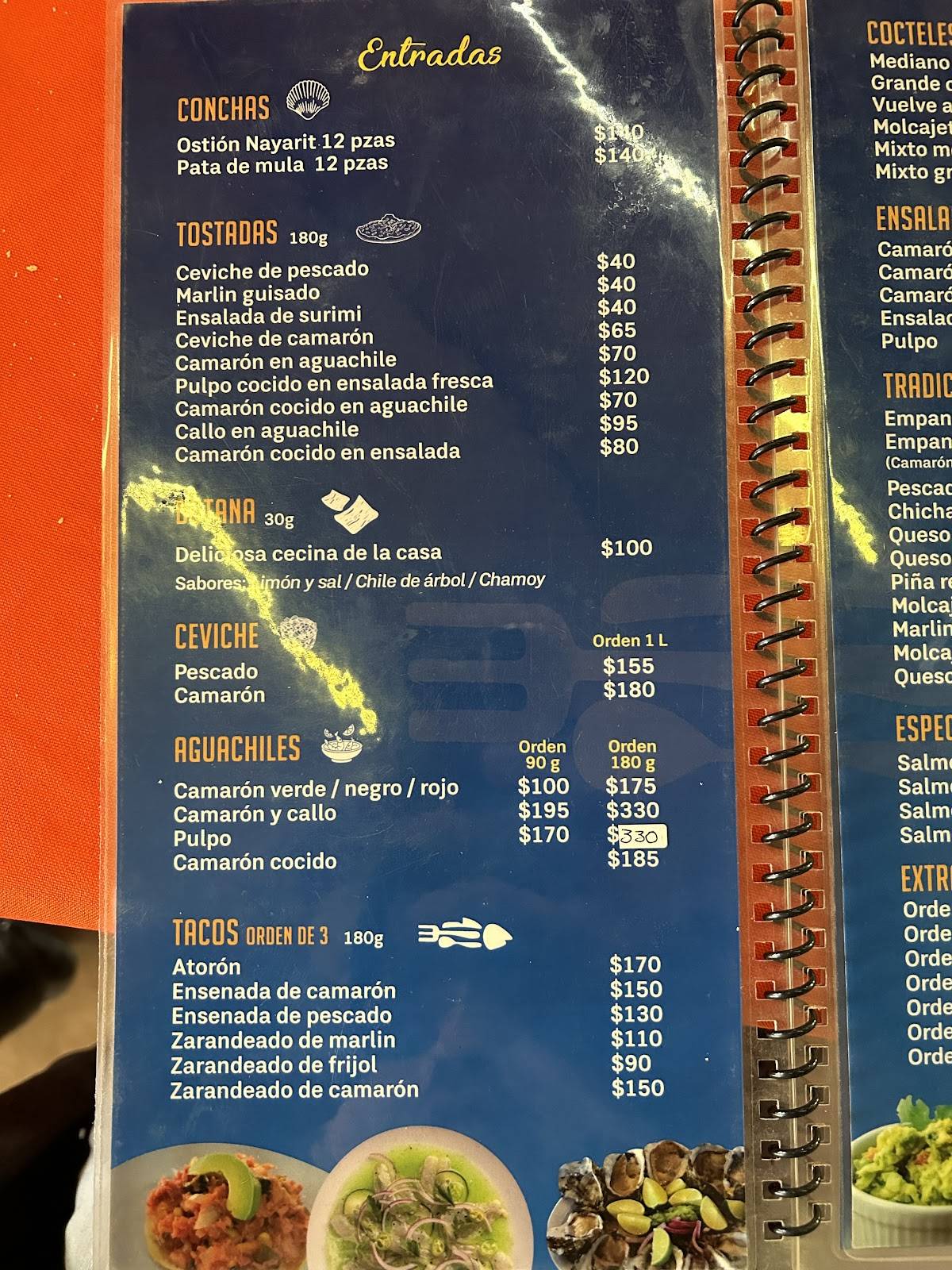 Menu at Restaurante De Mariscos El Atoron, Tlaquepaque