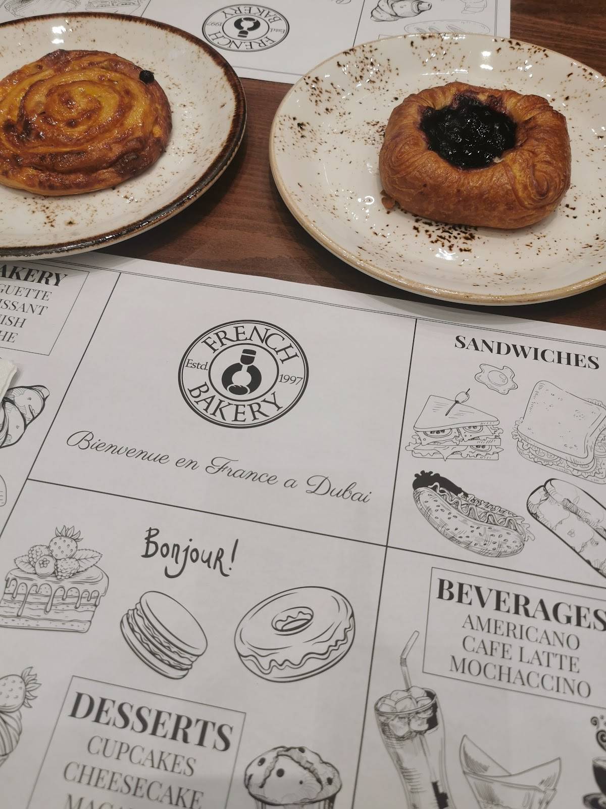 Menu at French Bakery, UAE, The Onyx Tower 2