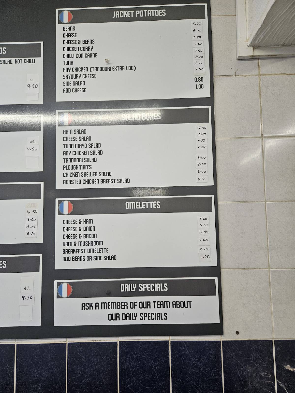 Menu at Frenchies, Ebbw Vale