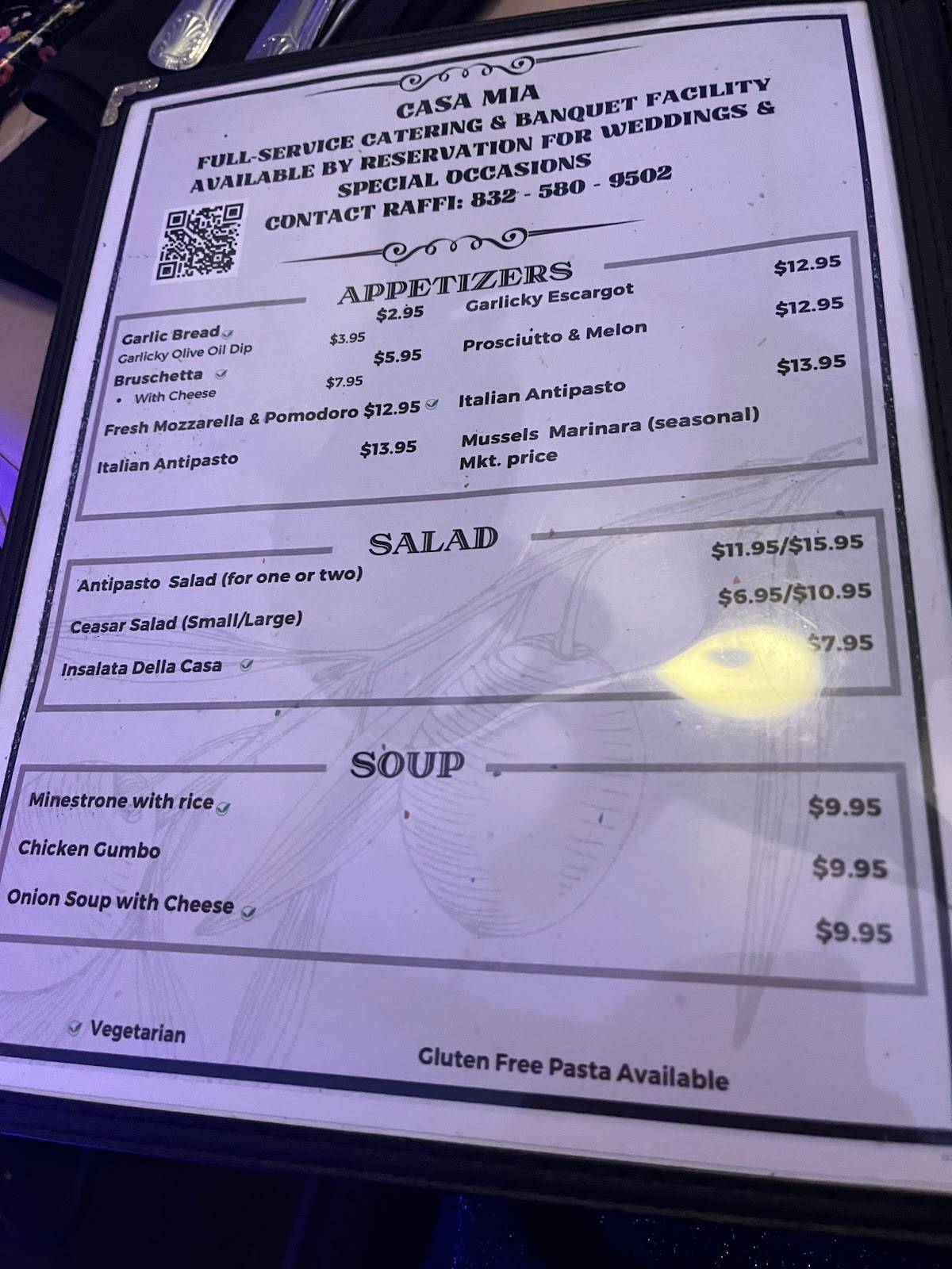 Menu at Frenchies restaurant, Houston