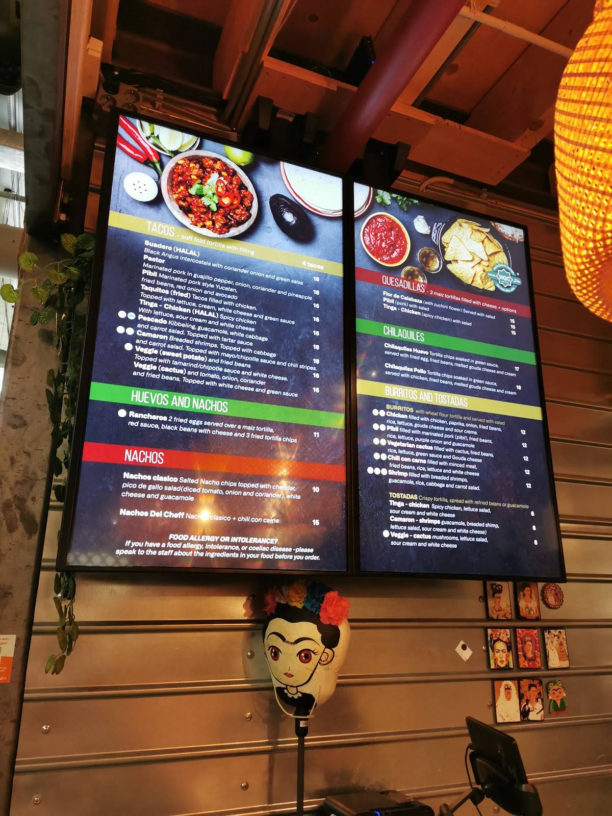 Menu at Frida Mexican Food, The Hague