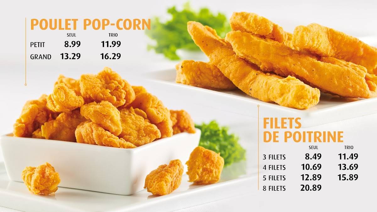 Menu au Fritou Loretteville fast food, Québec