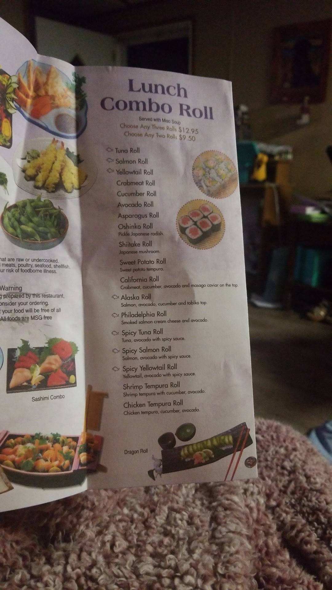 Menu at Fuji Hibachi & Sushi restaurant, Conway