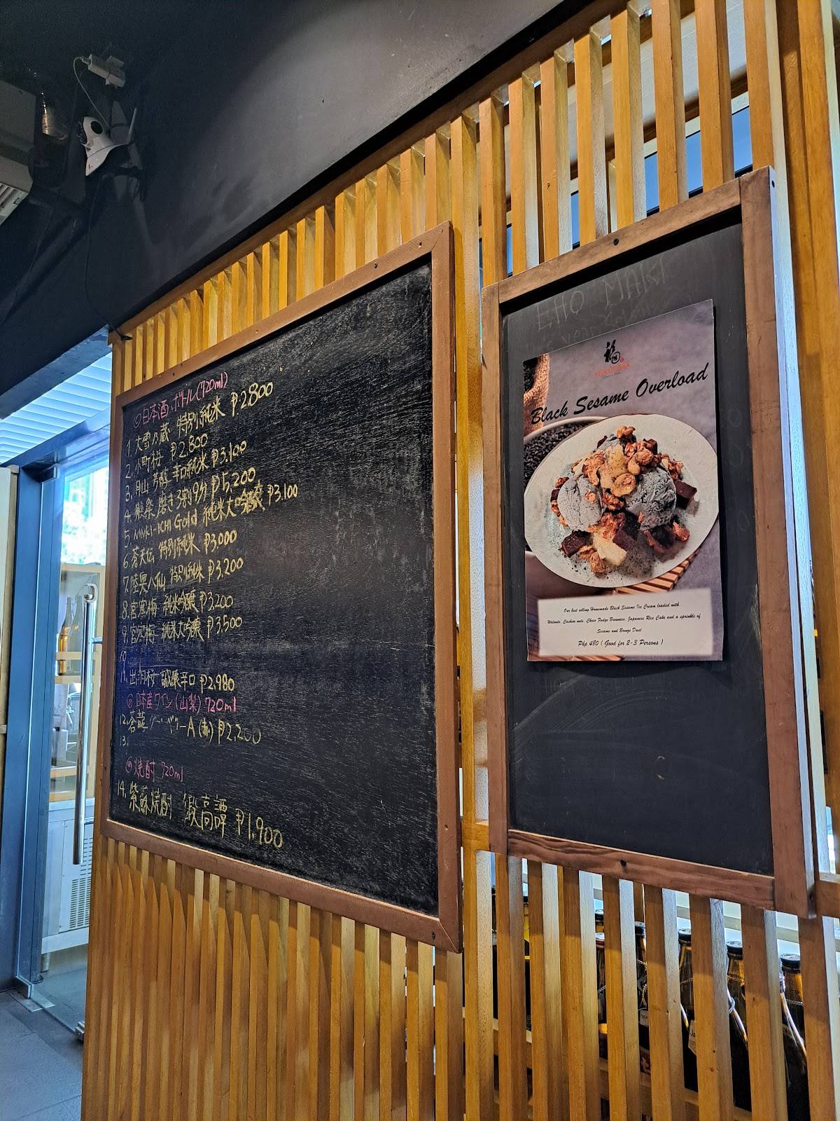 Menu at Fukudaya Japanese Dining restaurant, Taguig