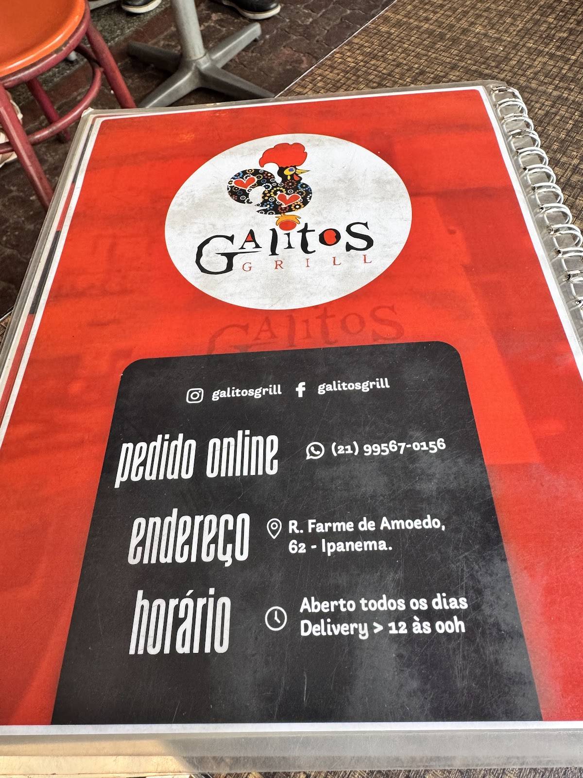 Menu at Galitos GRILL Ipanema restaurant, Rio de Janeiro, R. Farme de ...