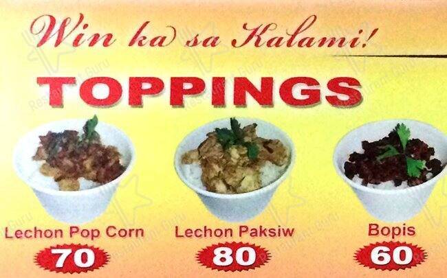 Menu at Gatchalian Lechon, Mandaue City