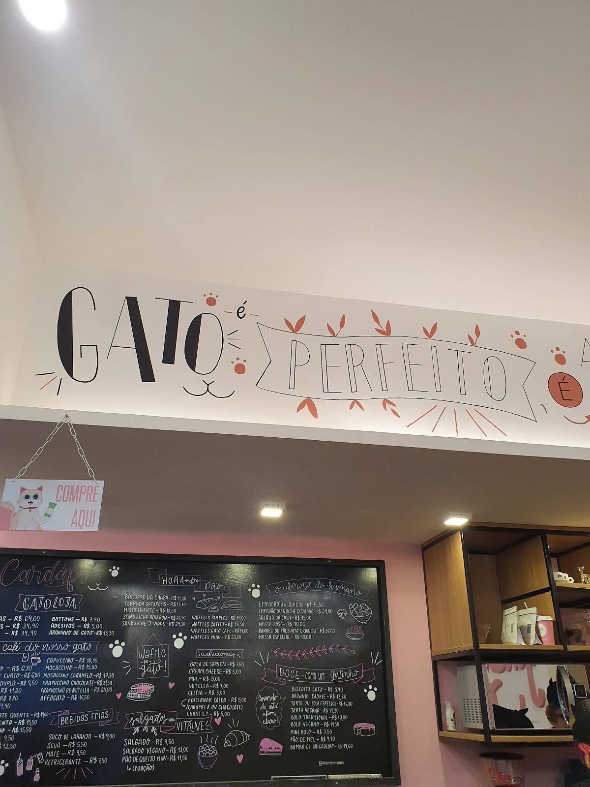 Menu em Gato Café, Rio de Janeiro
