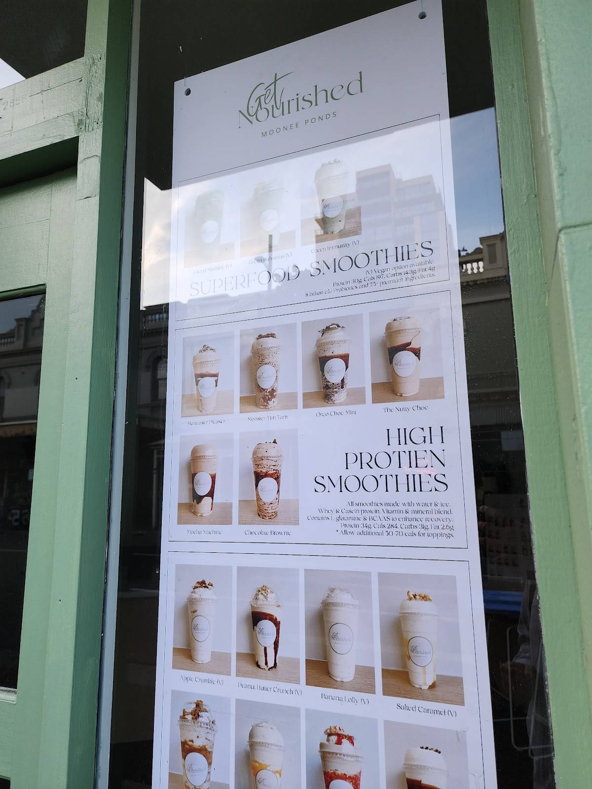 Menu at Get Nourished Moonee Ponds cafe, Moonee Ponds