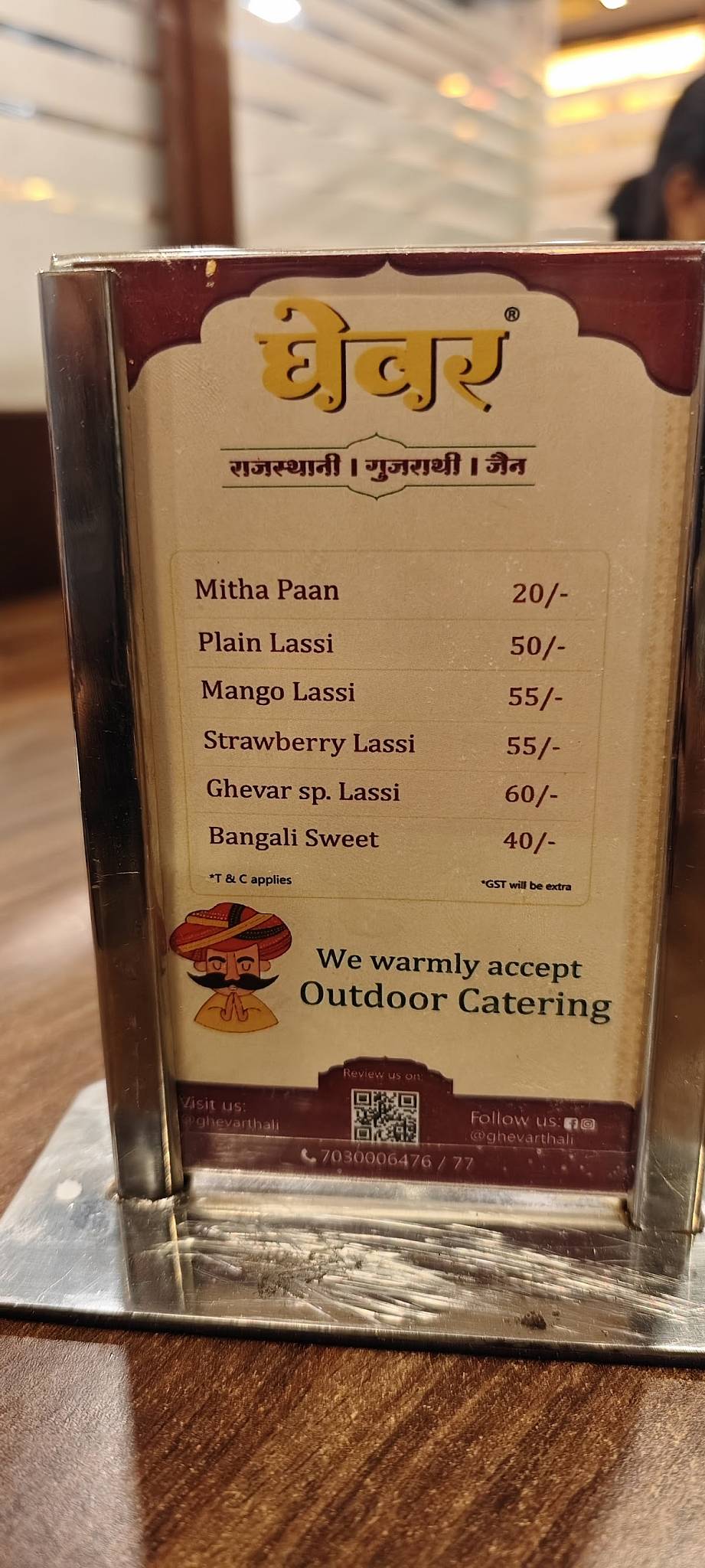 Menu at Ghevar Thali | Best Thali Restaurant in Pune, Pune