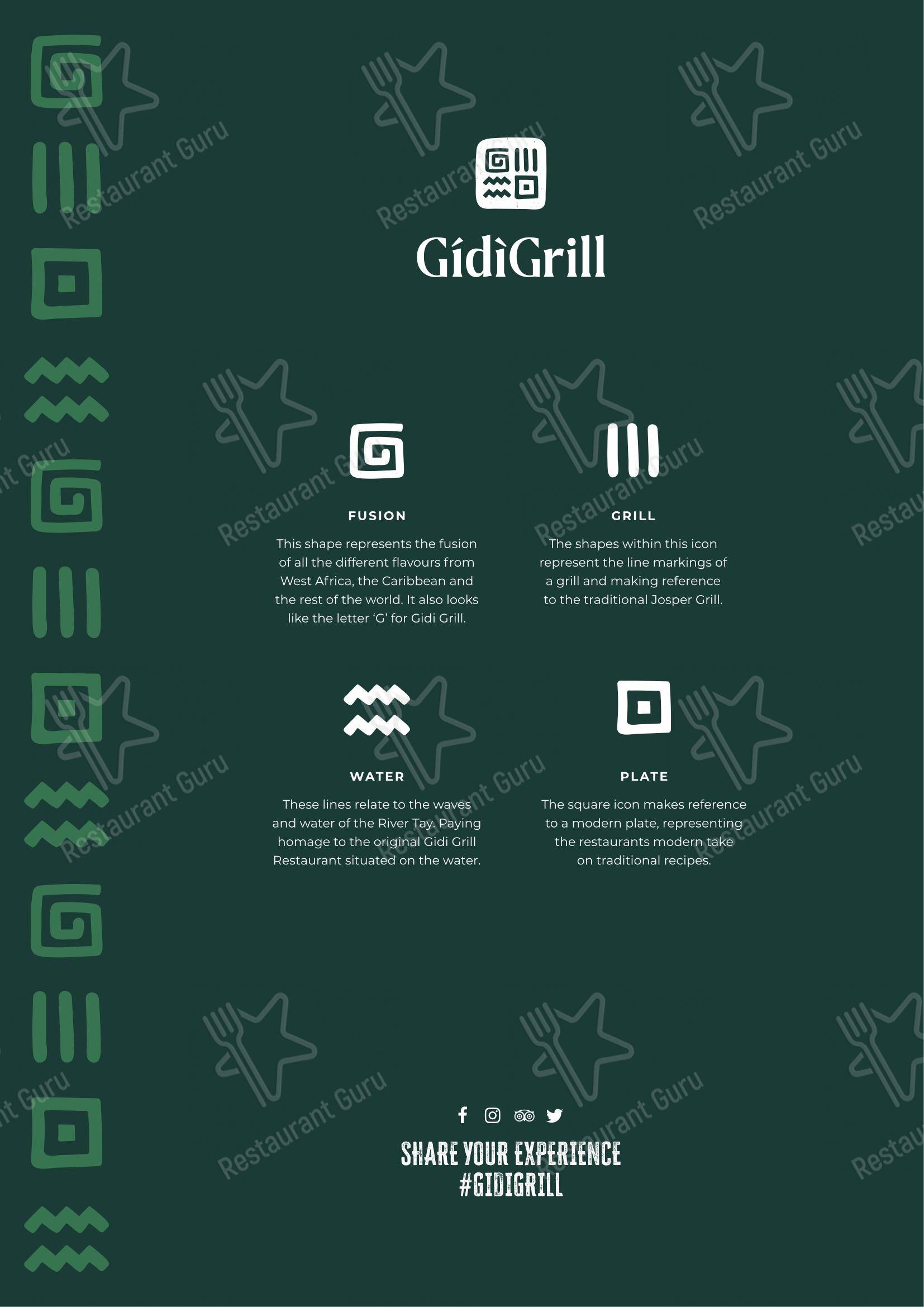 Menu at Gidi Grill, Dundee BBQ, Dundee