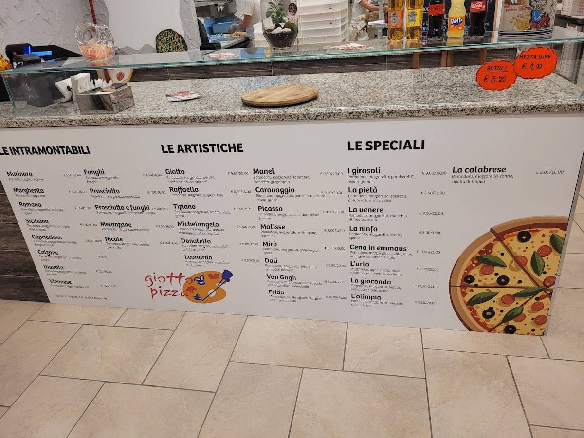 Menu da Giotto Pizza pizzeria, Cordenons