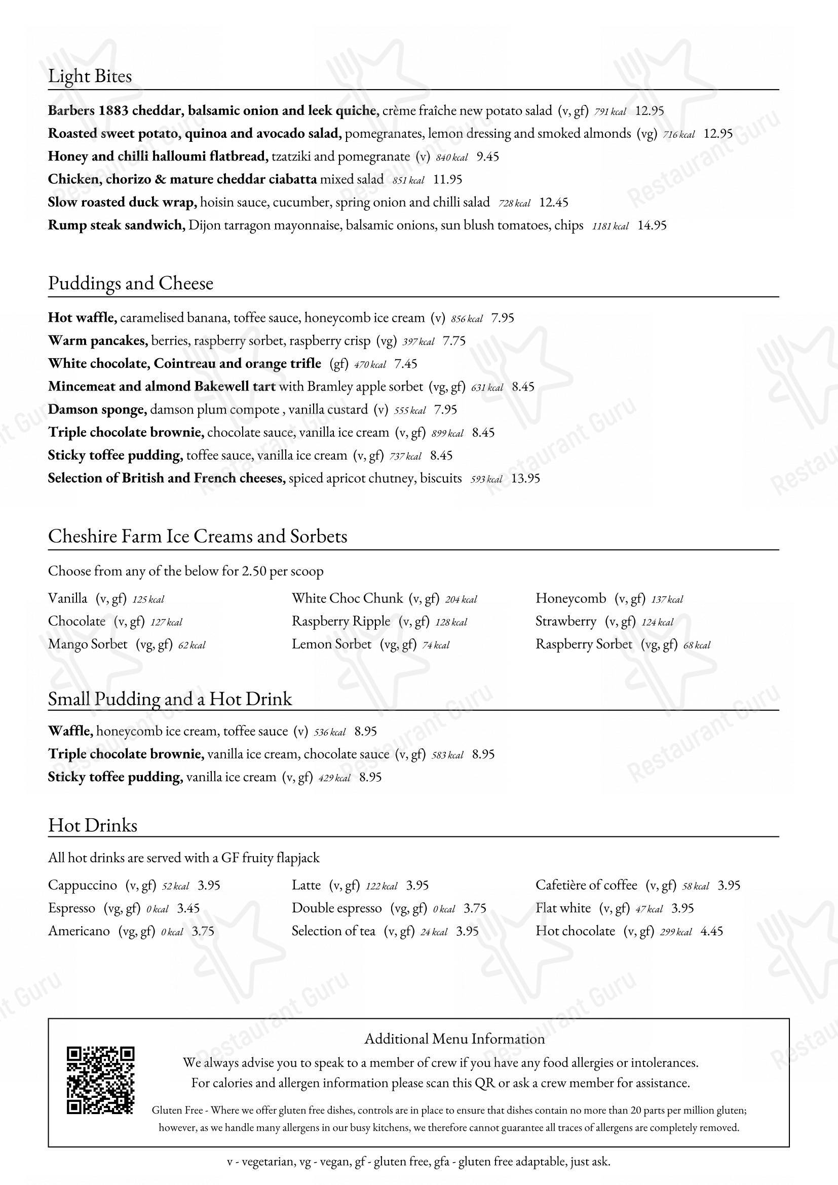 Menu at Glasfryn pub & bar, Mold