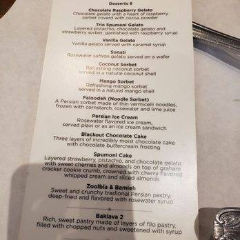 Menu at Raffi's Place restaurant, Glendale