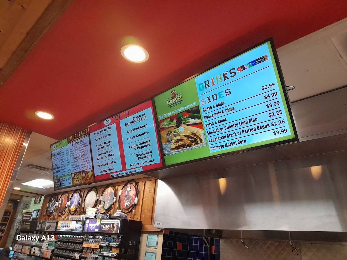 Menu at Go Loco Street Tacos & Burritos fast food, New Boston