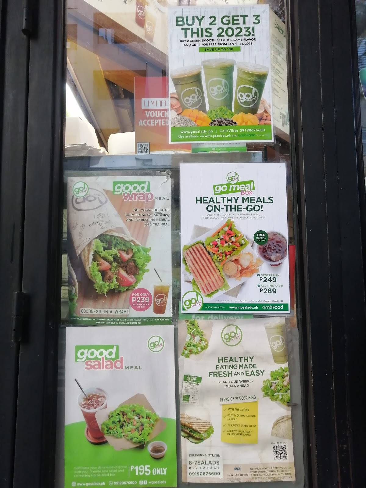 Menu at Go! Salads restaurant, Makati, G/F