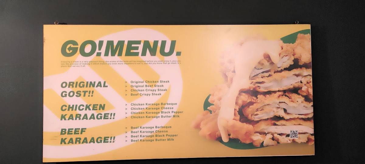 Menu at Go Steak Ambon restaurant, Teluk Ambon
