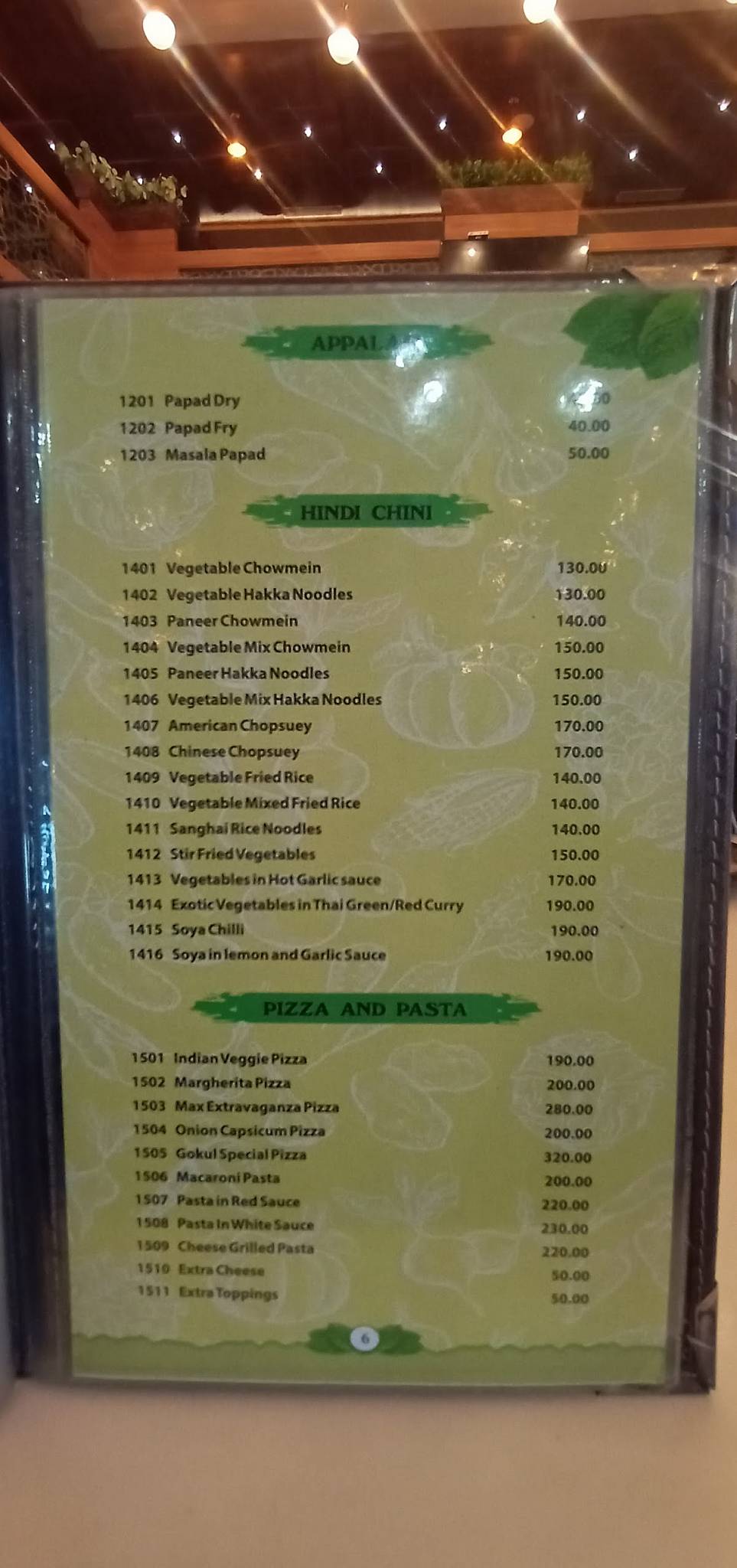 Menu at Gokul Restaurant, Ranchi, Kanke Rd