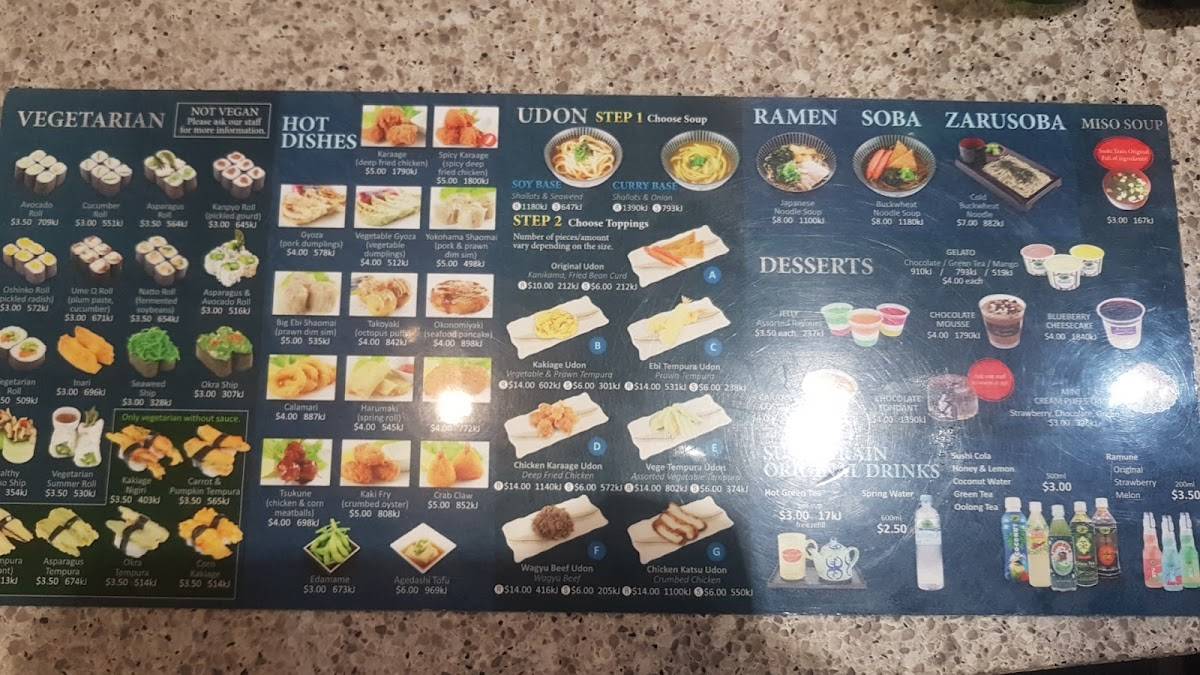 Menu at Sushi Train Broadbeach restaurant, Broadbeach, Shop 6/29 ...