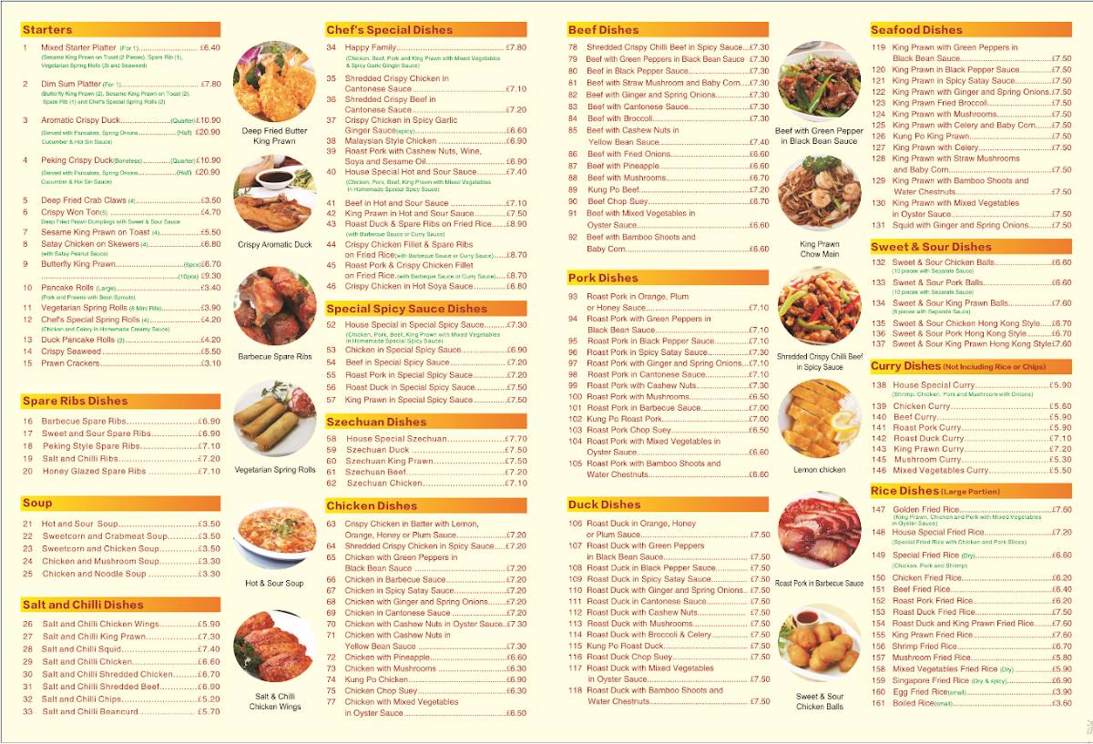 Menu at Golden Bowl Chinese t/a fast food, Sheringham