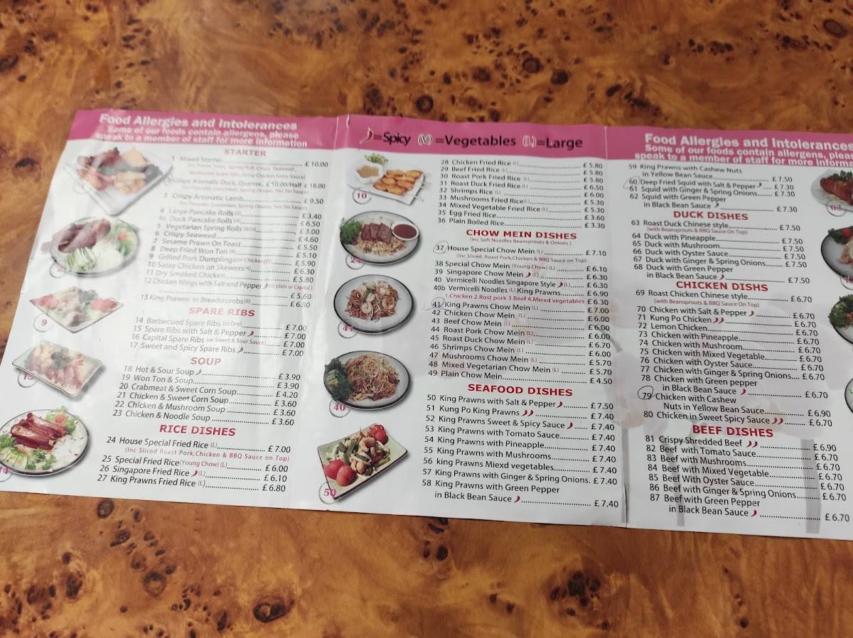 Menu at Golden Chef restaurant, Reading