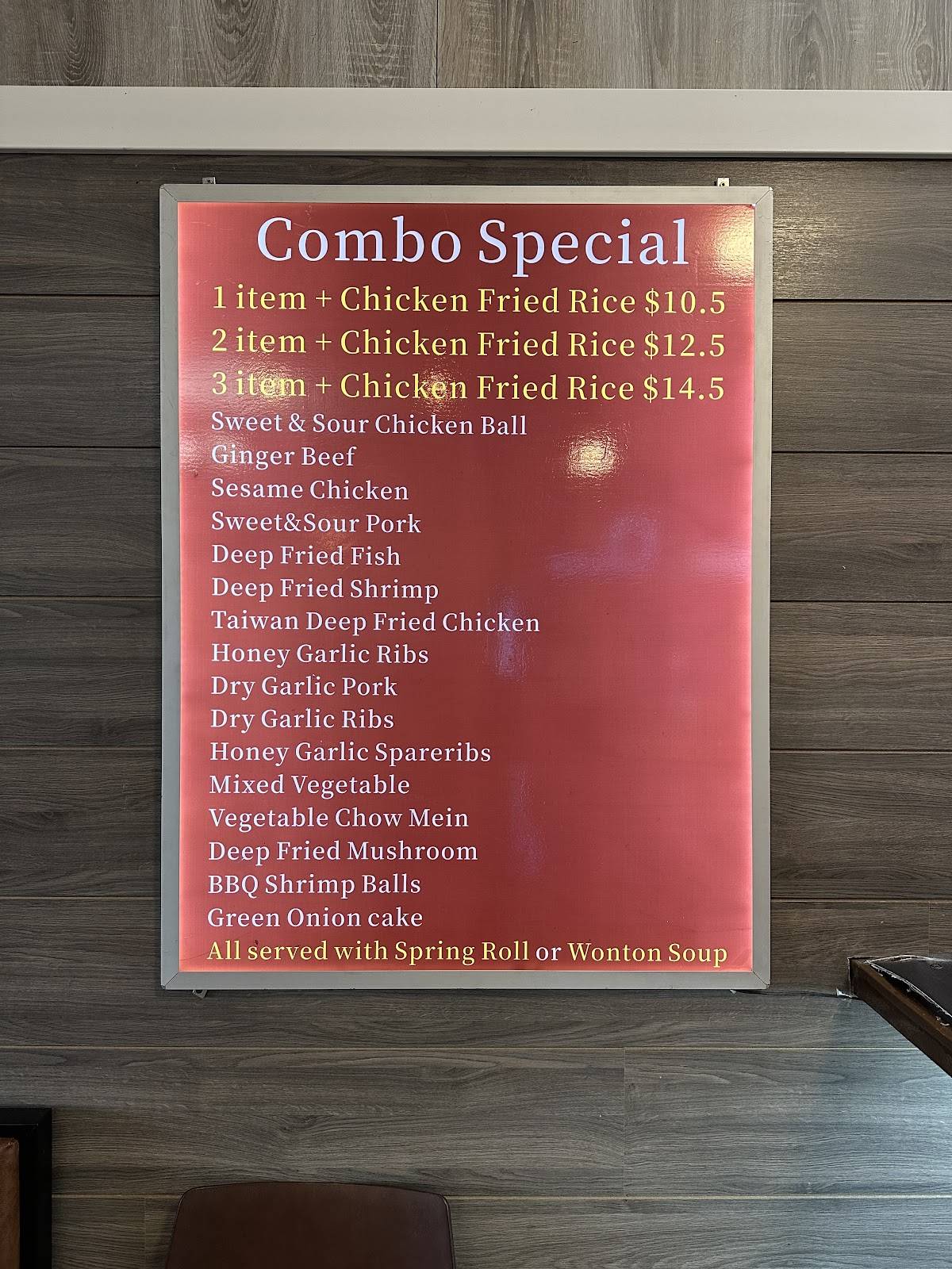 Menu at Golden Harbour Restaurant, Ponoka