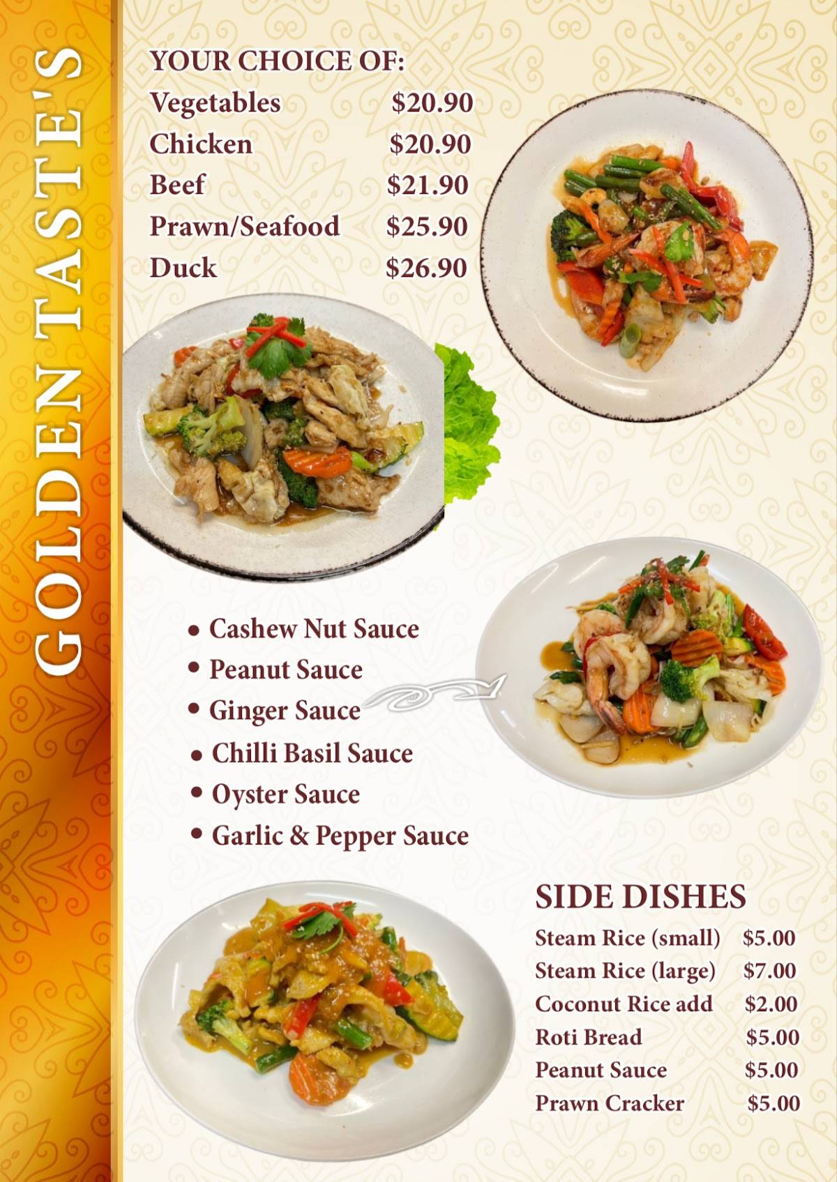 Menu at Golden Taste Restaurant, Moree