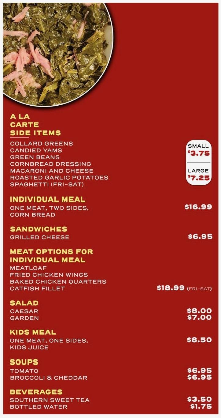 Menu at Gourmet Butter Delights Soul Food and Bakery, Park Forest