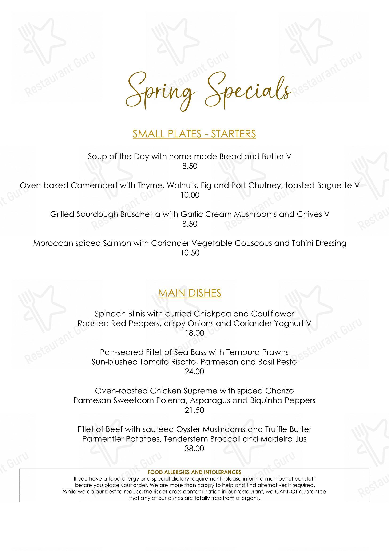 Menu at Grand Cru Restaurant, Birkenshaw