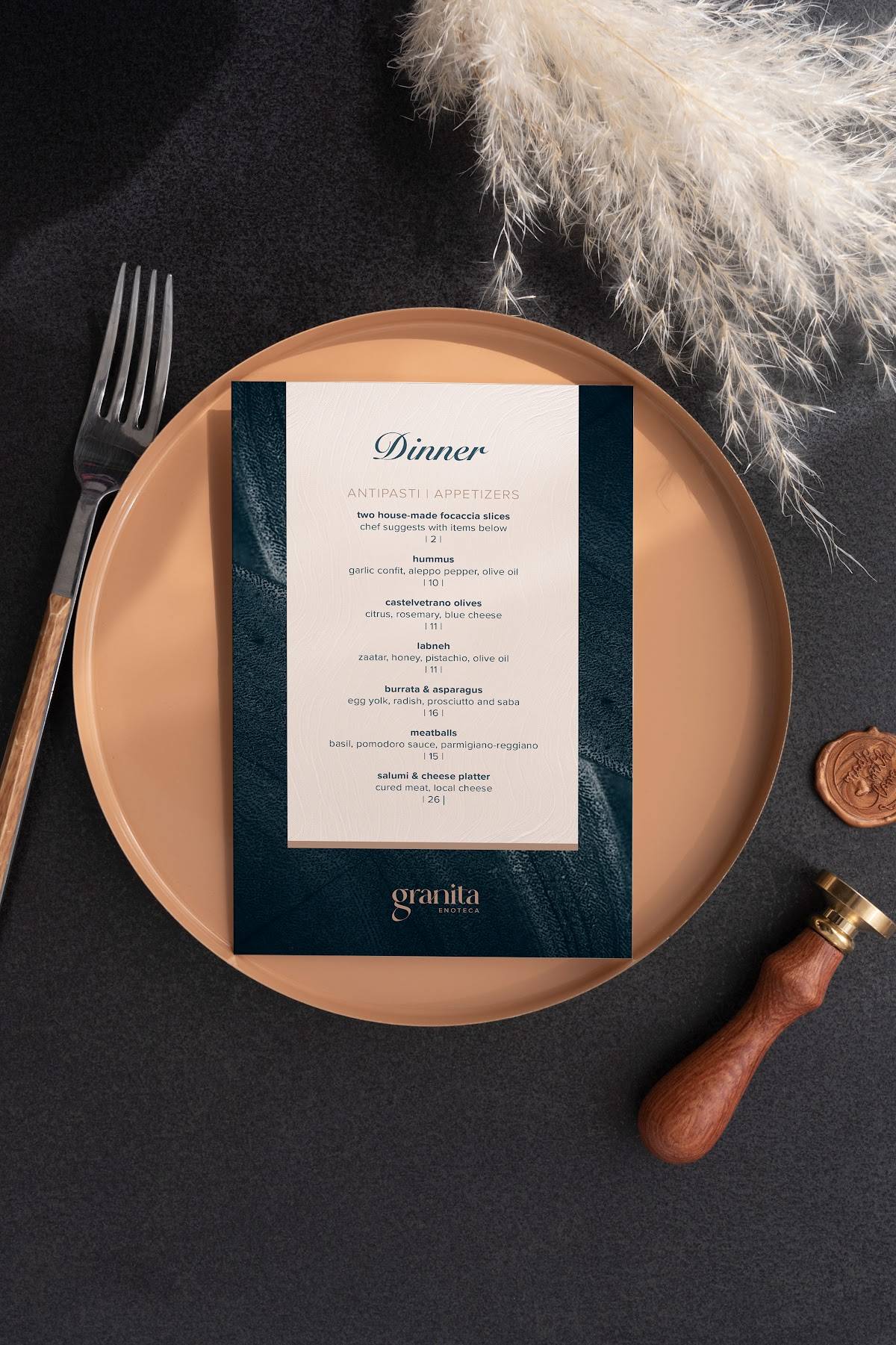 Menu at Granita Enoteca pub & bar, Keene