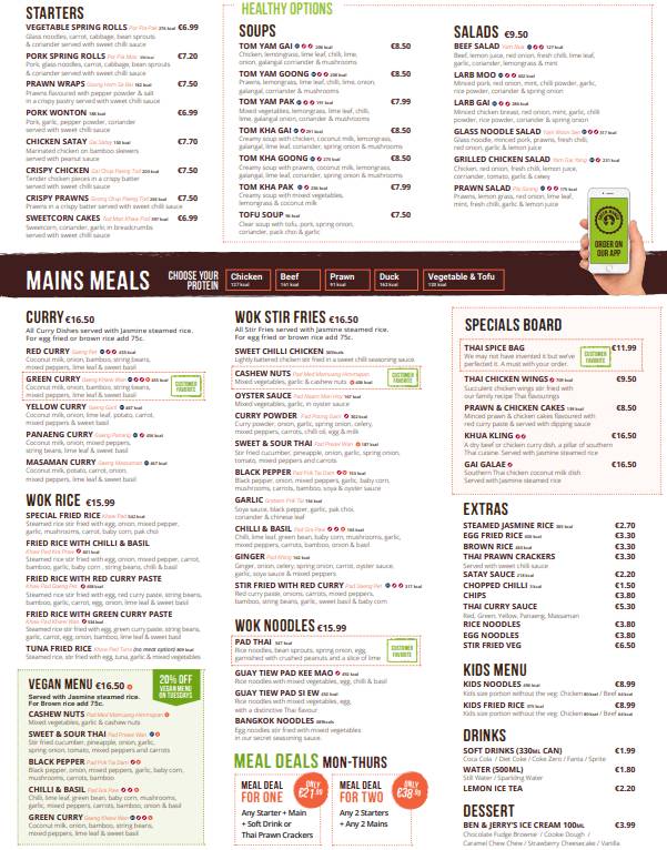 Menu at Summer Inn Rathfarnham (Green Mango) fast food, Dublin, 51 Main St