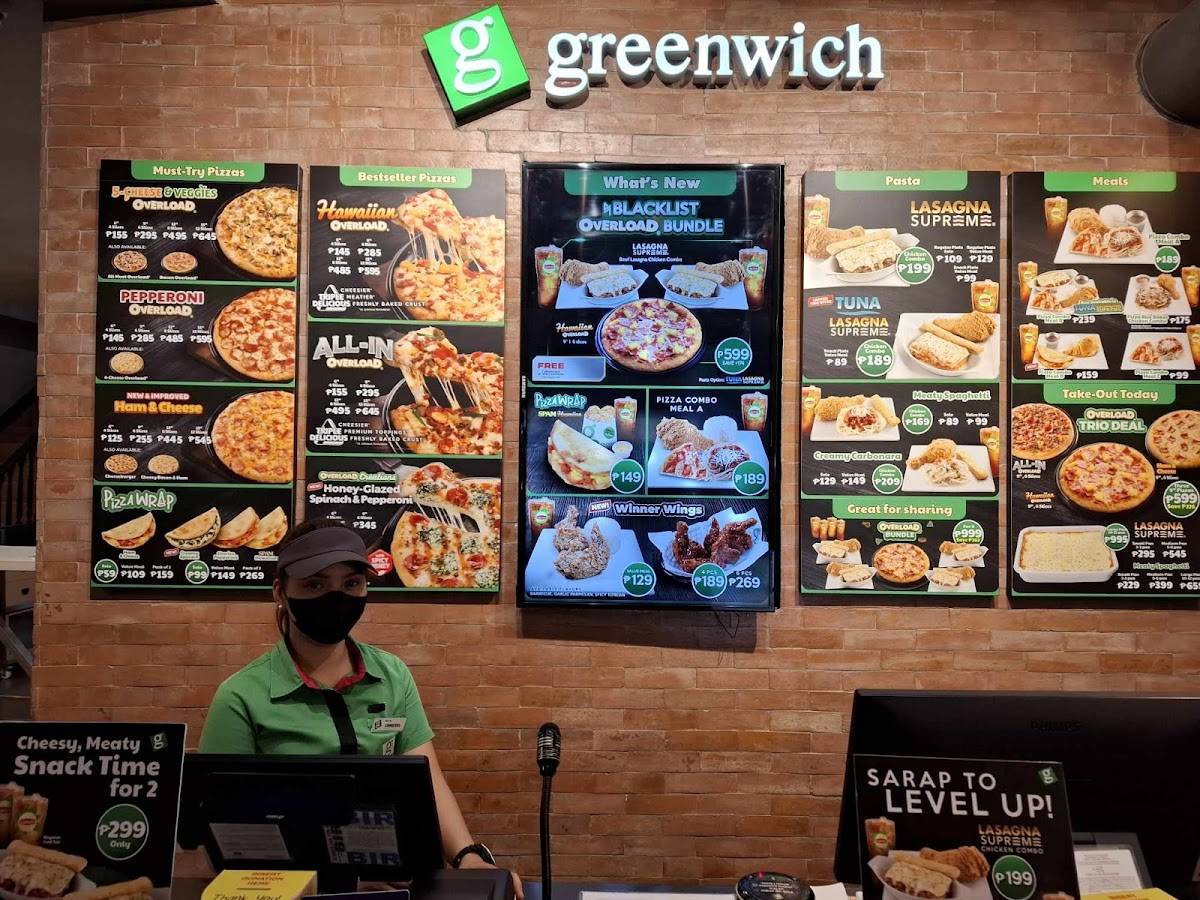Menu at Greenwich San Jose restaurant, San Jose City