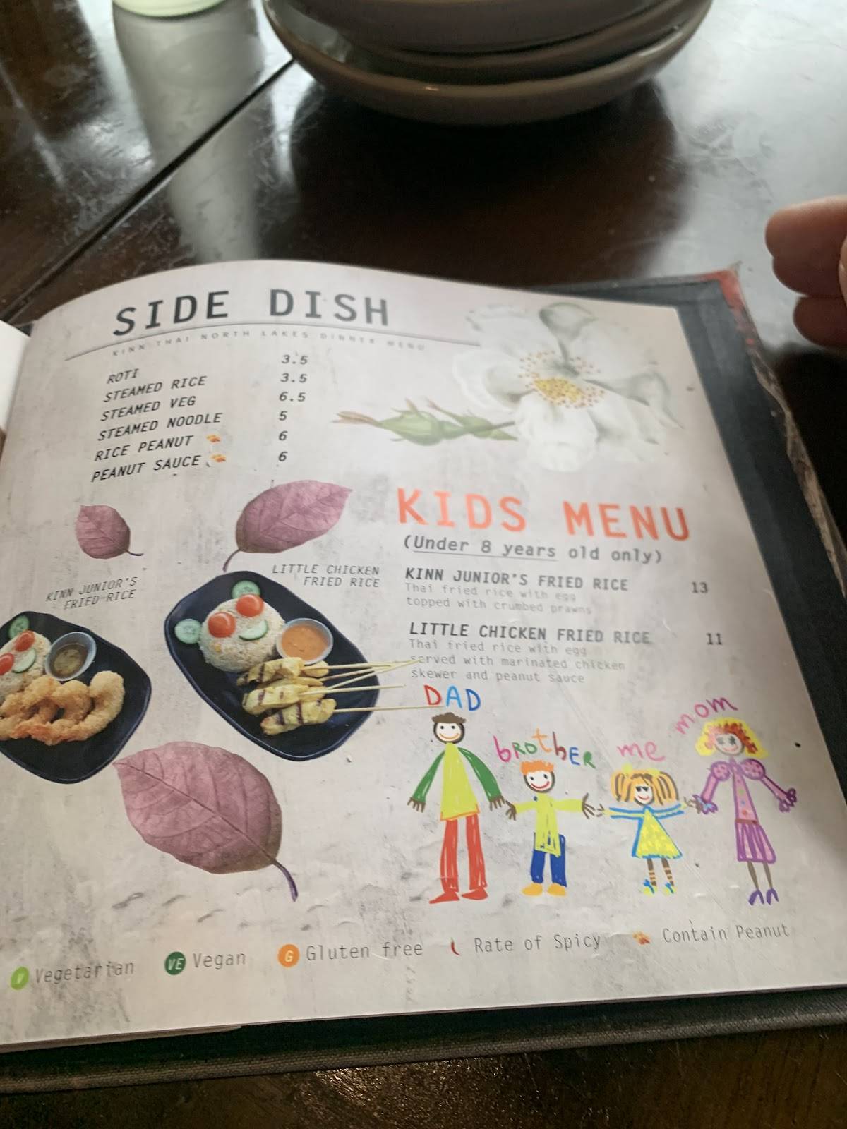 Menu at Kinn Thai North Lakes restaurant, North Lakes