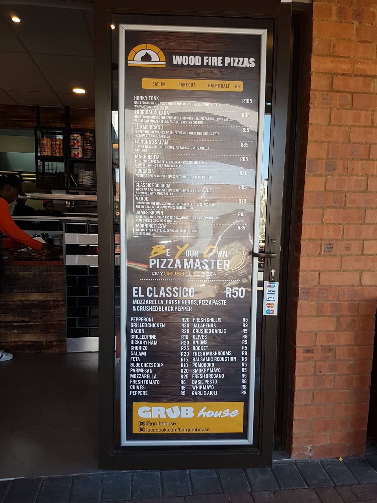 Menu at GrubHouse Diner restaurant, Trichardt