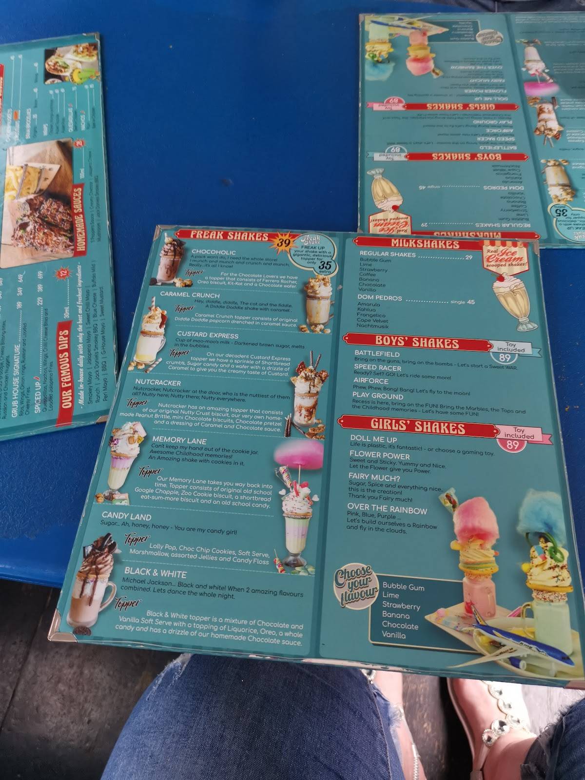Menu at GrubHouse Diner restaurant, Trichardt