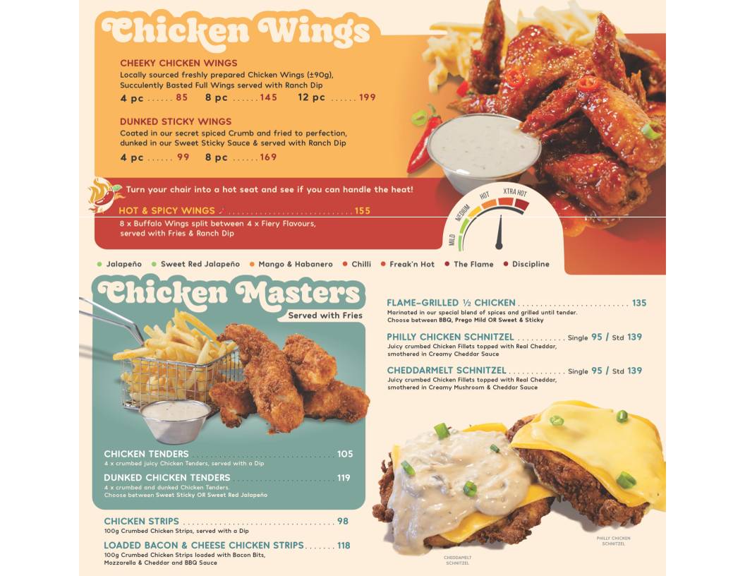 Menu at GrubHouse Diner restaurant, Trichardt