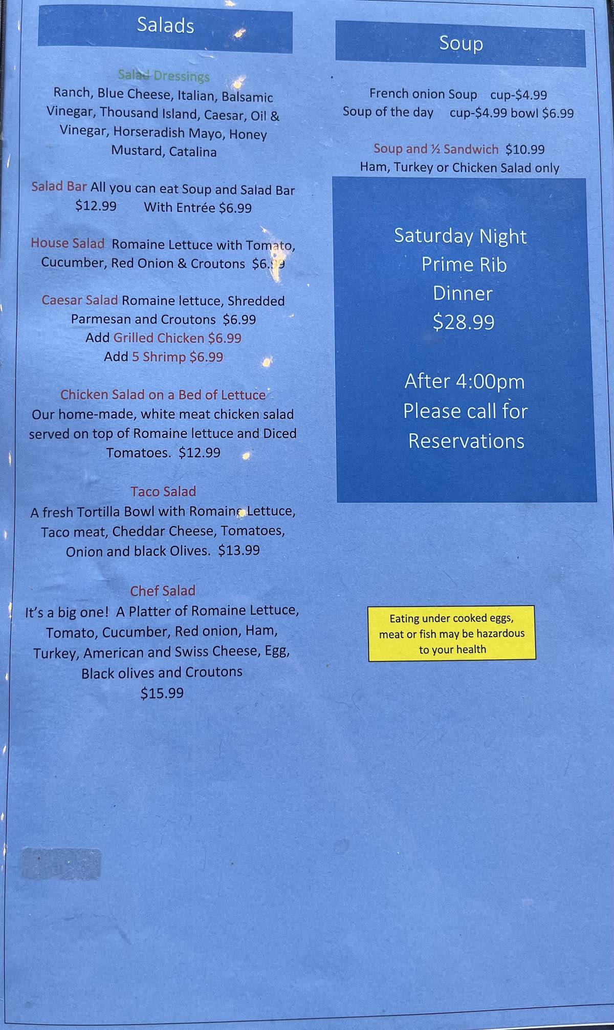 Menu at Grumpy Gators Bar & Grill, Homosassa