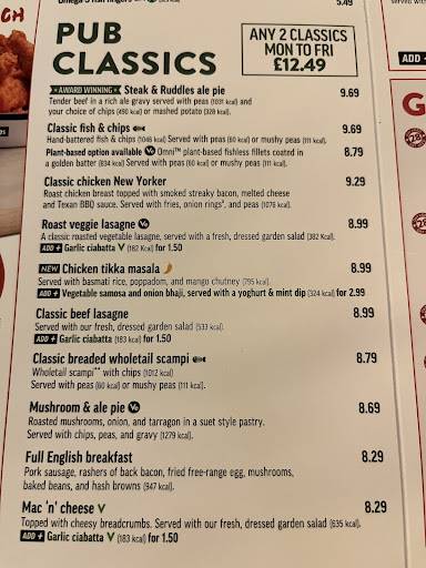 Menu at Gypsy Queen pub & bar, Sheffield, Drake House Ln