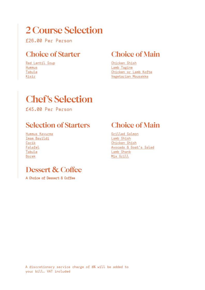 Menu at HAZ Plantation Place restaurant, London, 6 Mincing Ln.