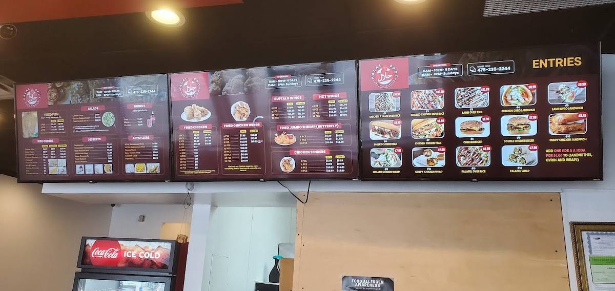 Menu at Halal Spot restaurant, Waterbury, 835 Wolcott St Suite 2