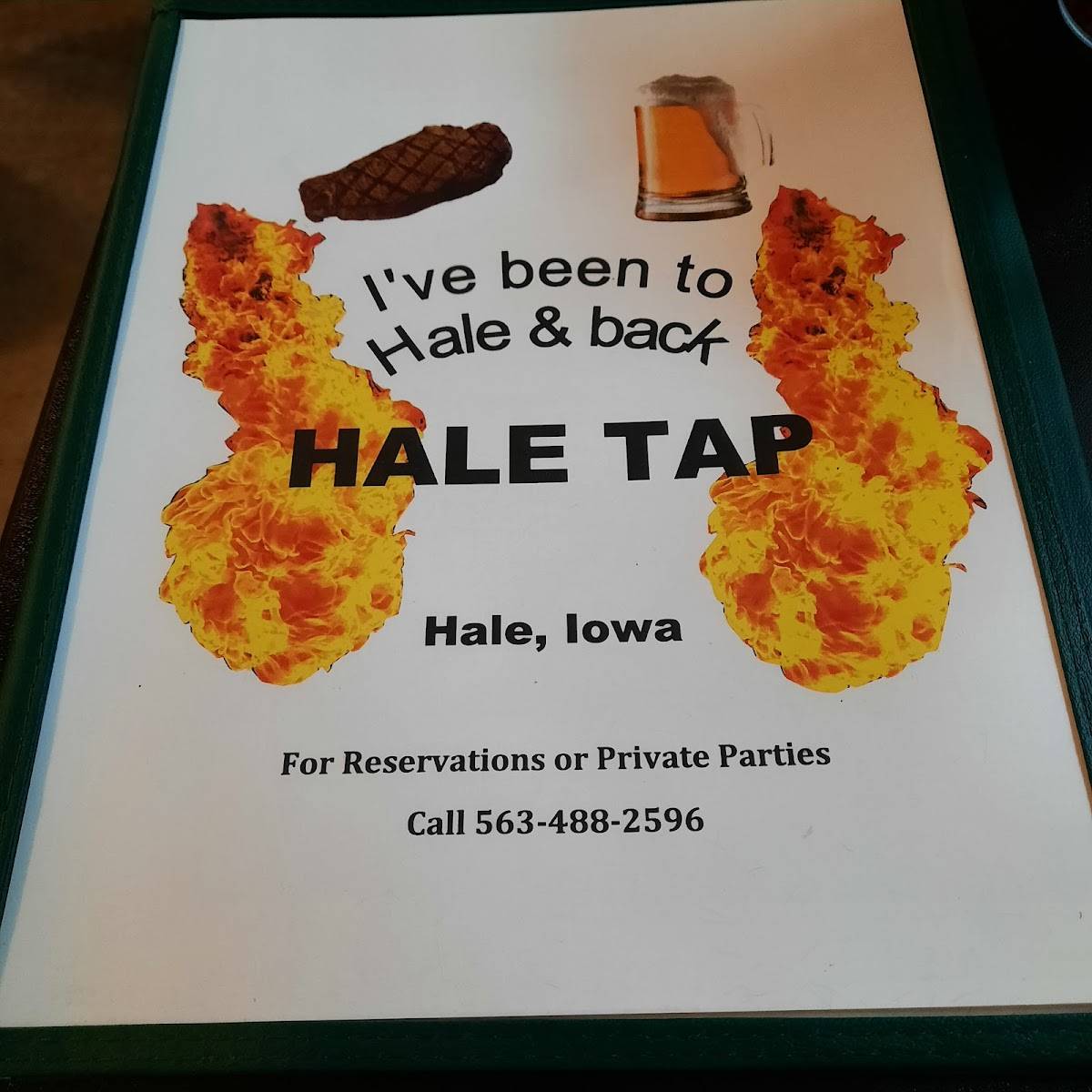 Menu at Hale Tap & Supper Club, USA, Co Rd E45