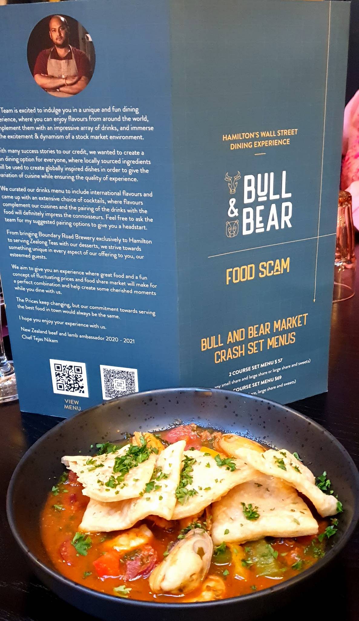 Carta del restaurante Bull & Bear, Hamilton