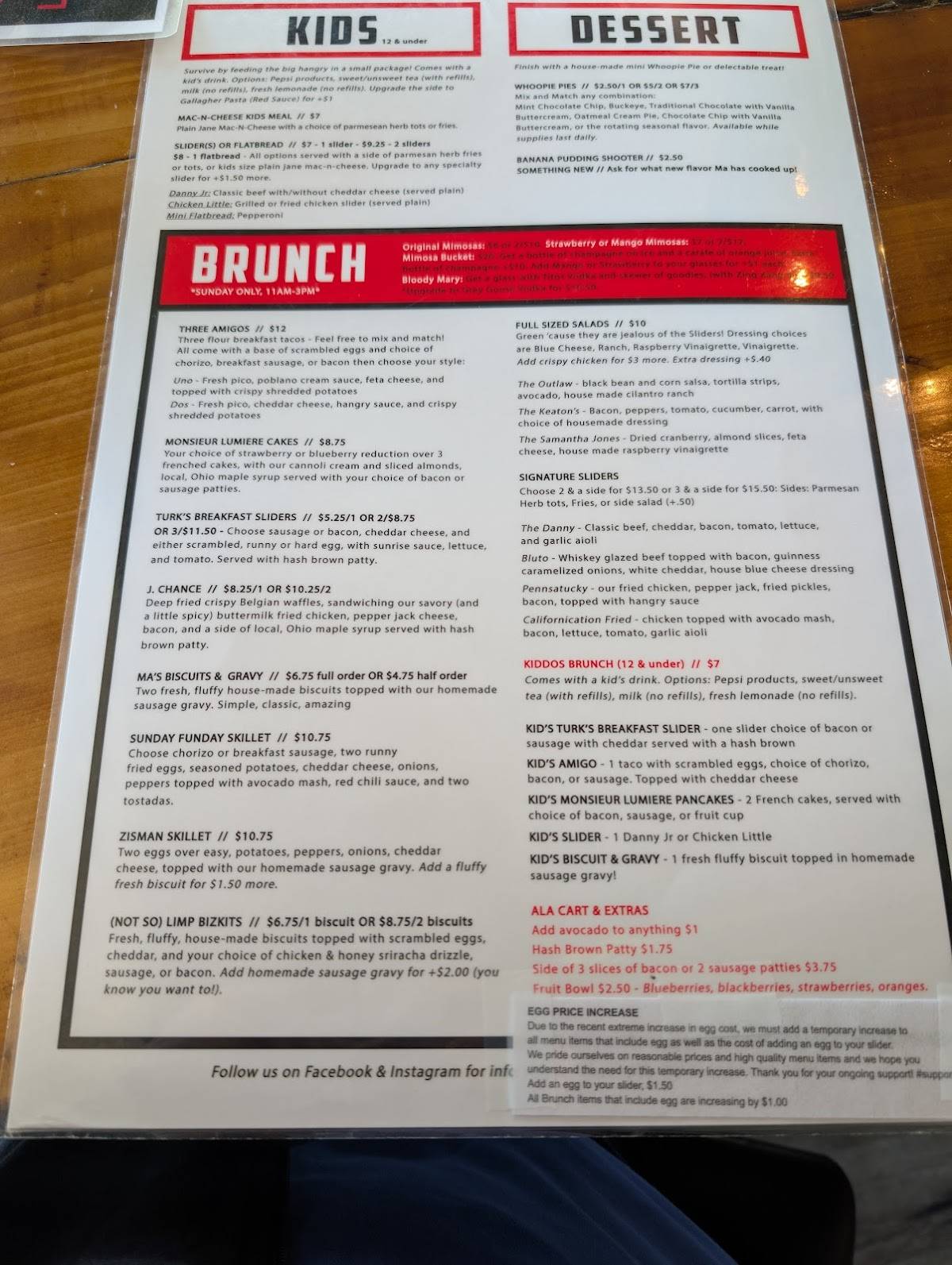 Menu at Hangry City Grille and Spirits restaurant, Pickerington
