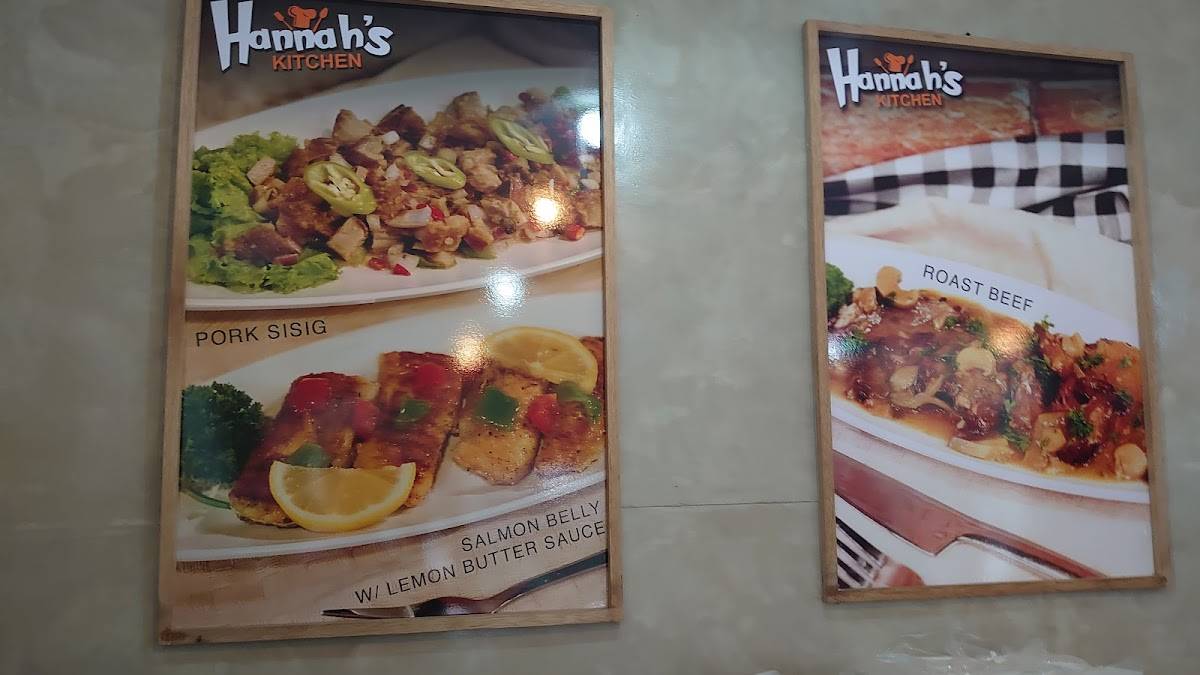 Menu at Hannah’s Kitchen restaurant, Makati