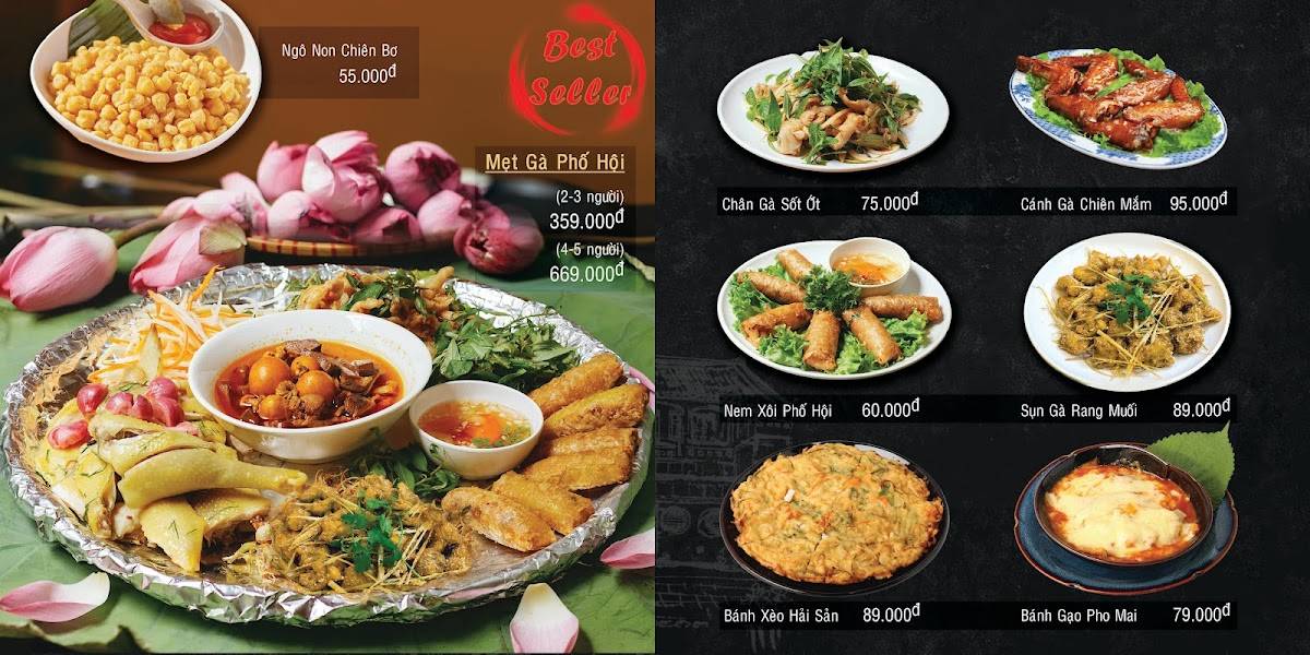 Menu at Cơm gà Hội An - De Faifo restaurant, Hanoi