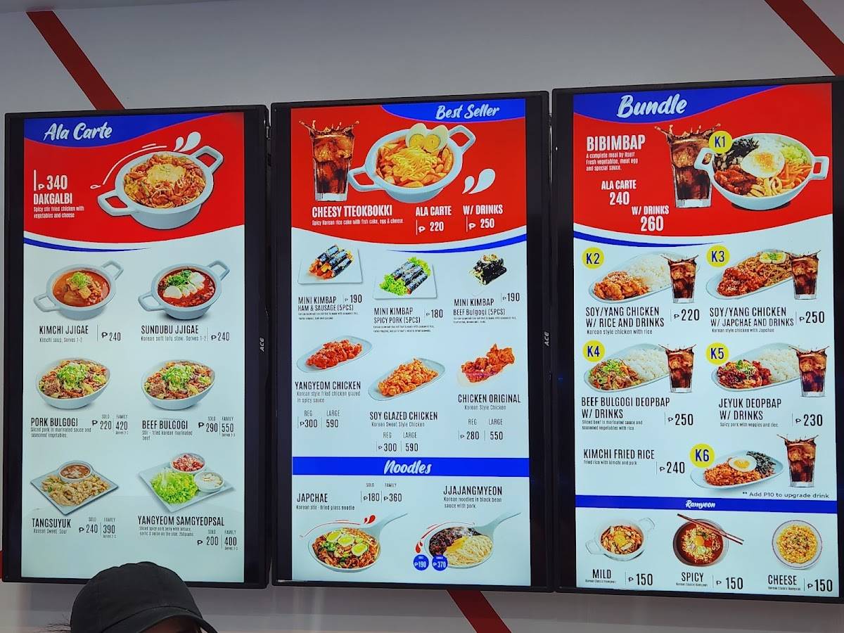 Menu at Happilee Korean Kitchen restaurant, Las Pinas