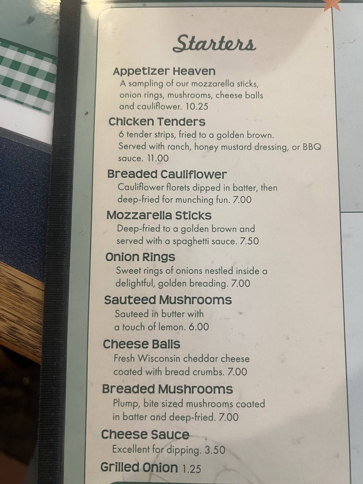 Menu at Harlan's Fine Foods restaurant, Davenport
