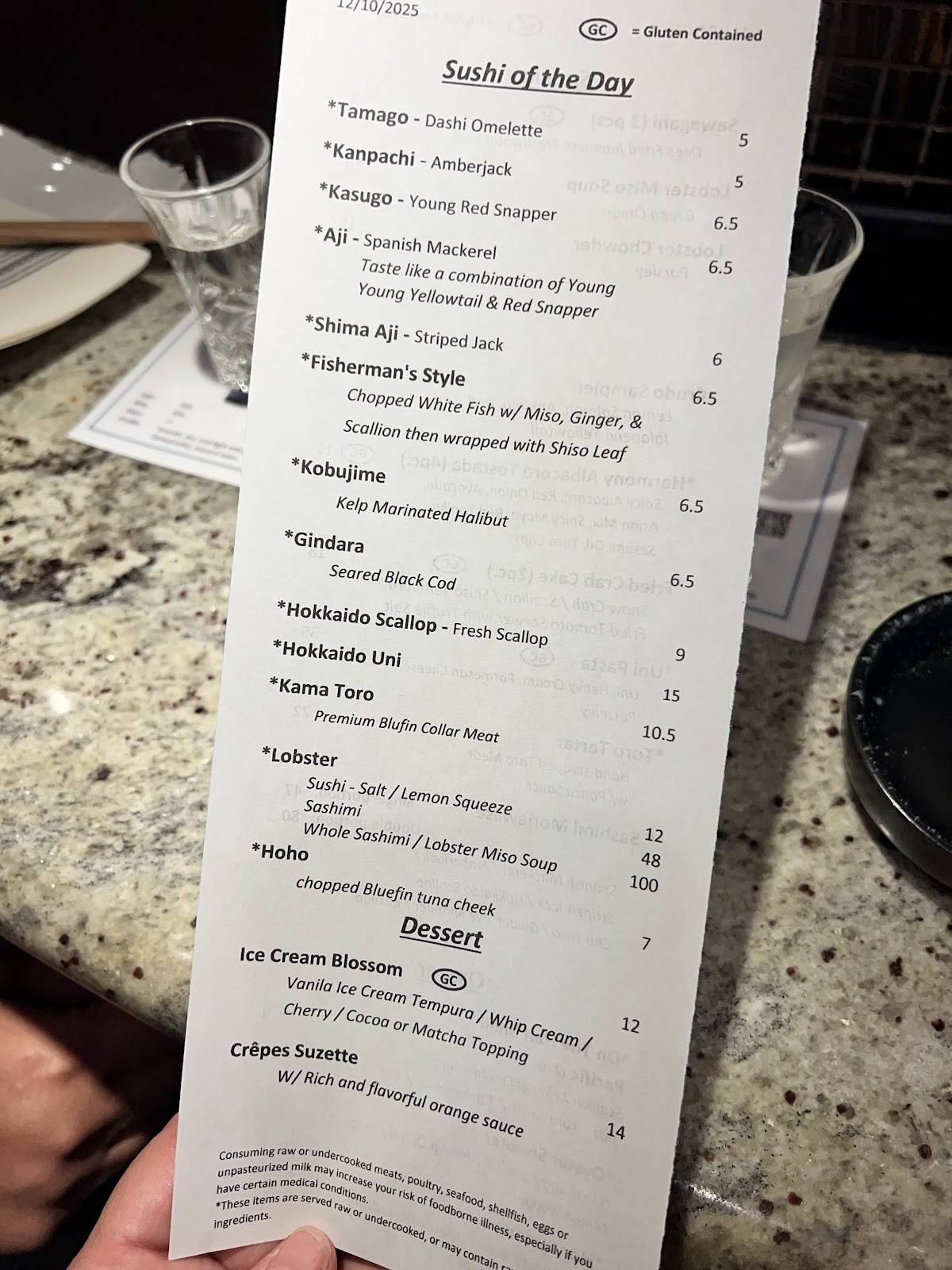 Menu at Harmony Cuisine 2B1 restaurant, San Diego