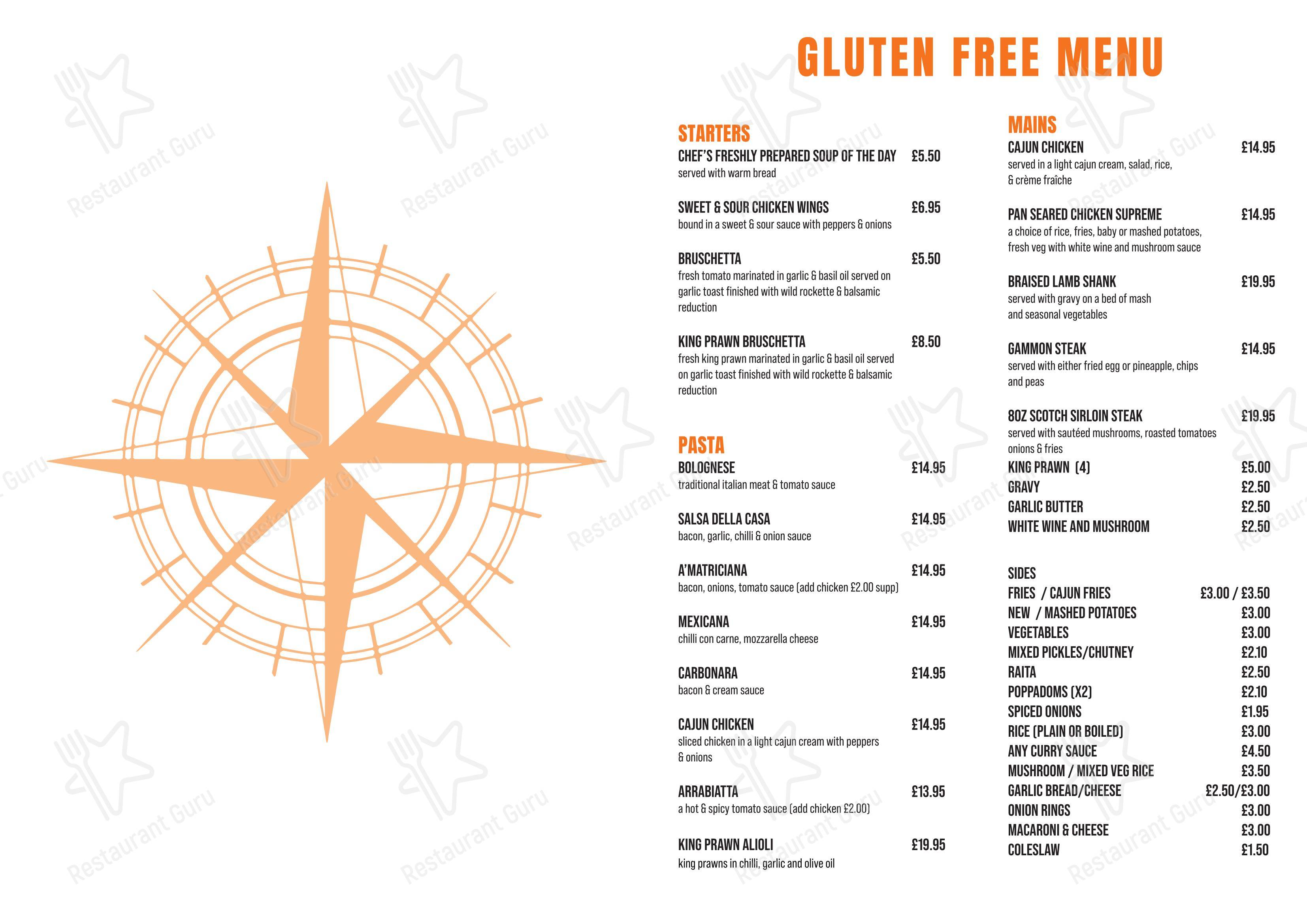 Menu at Hartys at the Fourways restaurant, Airdrie