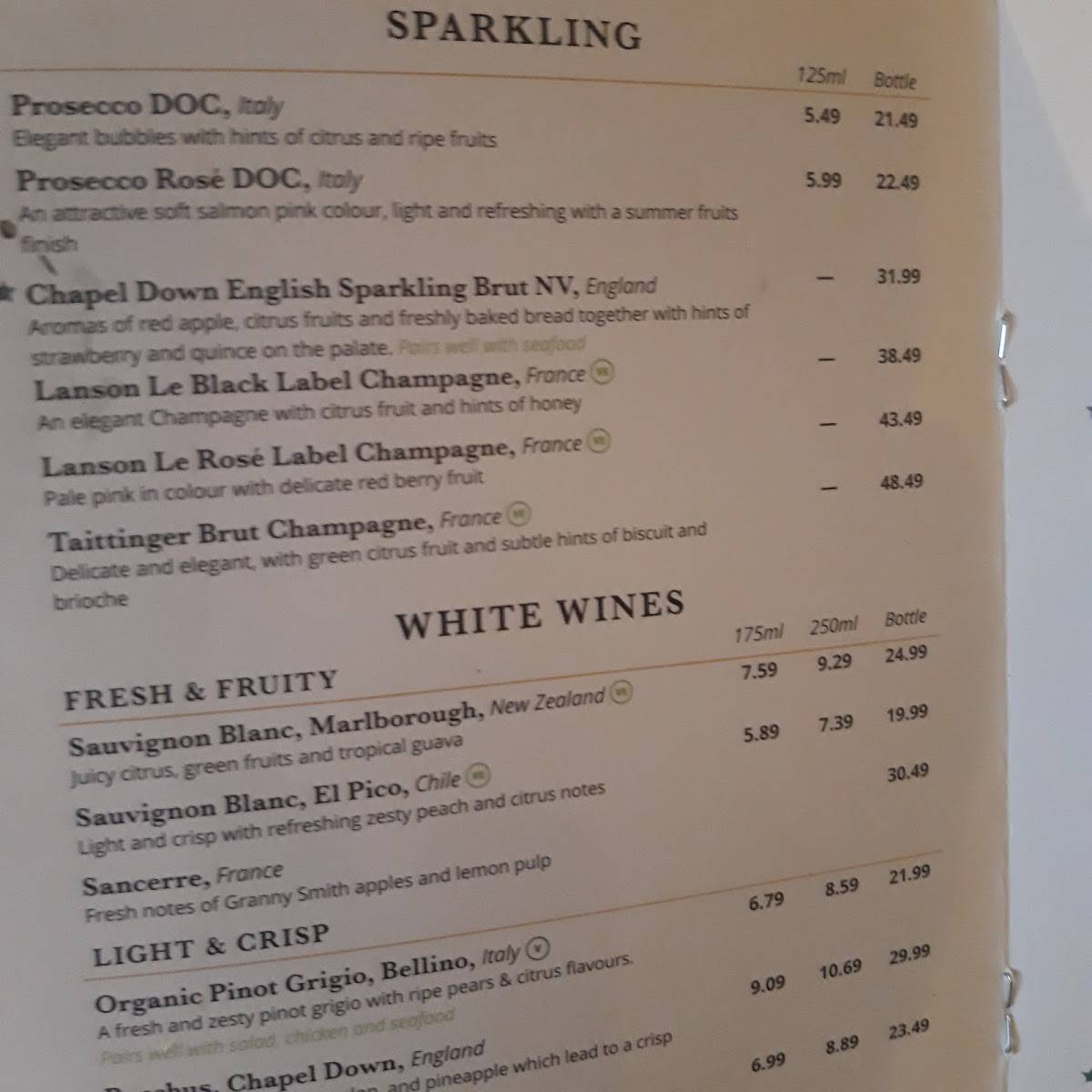 Menu at Hatch pub & bar, Basingstoke, London Rd