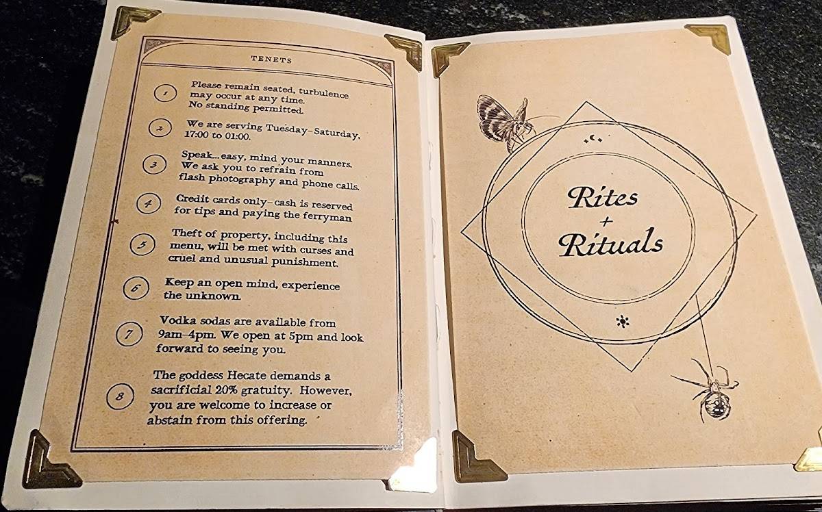 Menu at Hecate pub & bar, Boston